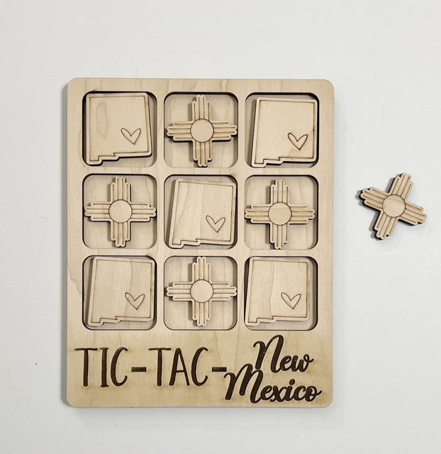 TIC-TAC-New Mexico State Game Board Tic Tac Toe Games – Sawdust & Swirls