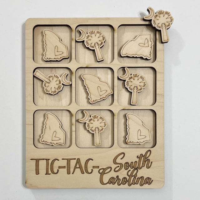 TIC-TAC-South Carolina State Game Board Tic Tac Toe Games – Sawdust ...
