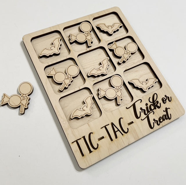 TIC-TAC-Trick or Treat Halloween Holiday Game Board Tic Tac Toe Games ...
