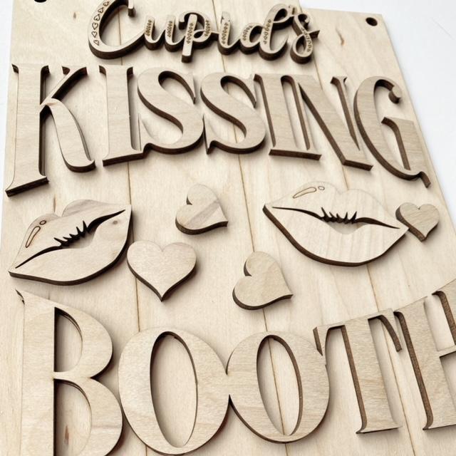 Cupid's Kissing Booth 25 cents per Smooch Rectangle Doorhanger / Sign ...