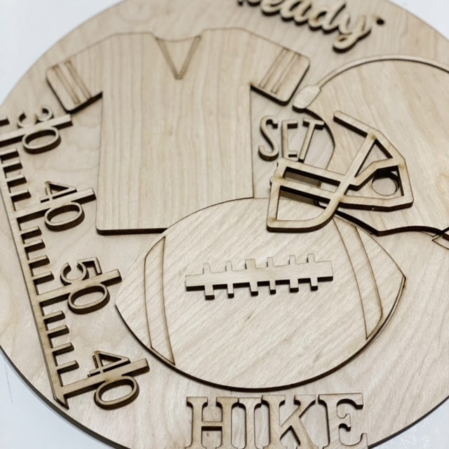 Football Ready Set Hike Round – Sawdust & Swirls