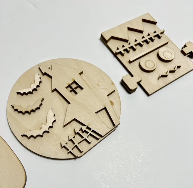 3 Piece Halloween Double Layer Cutouts Set for Kids – Sawdust & Swirls